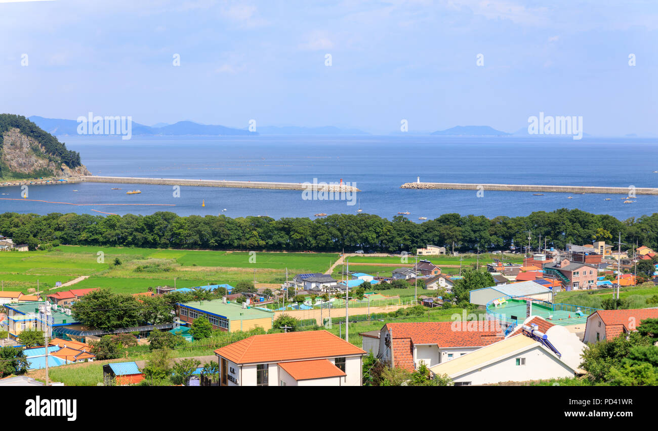 Namhae, South Korea - July 29, 2018 : Namhae German Village scene ...