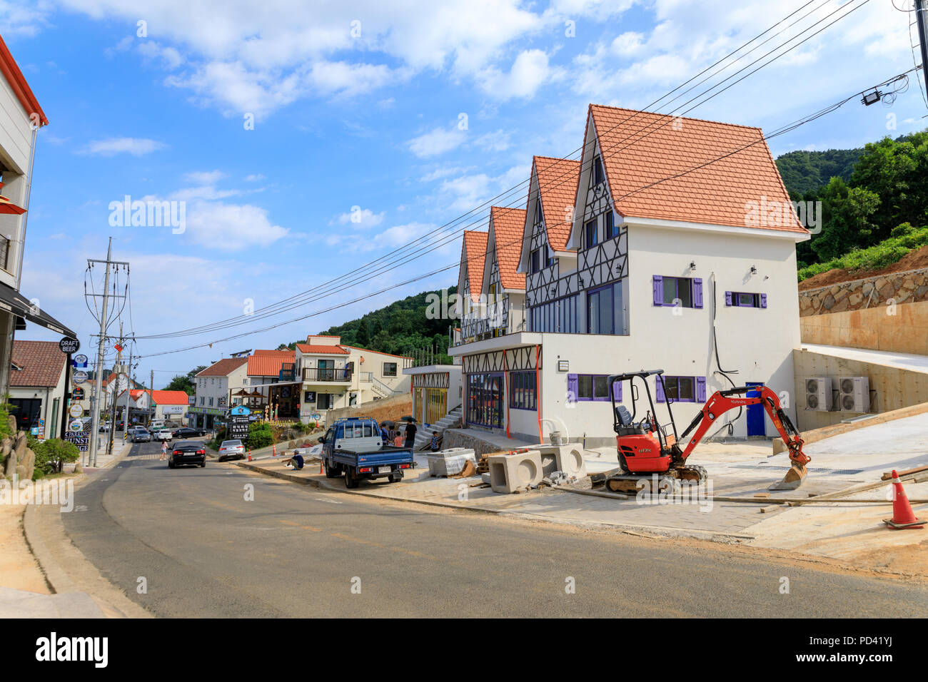 Namhae, South Korea - July 29, 2018 : Namhae German Village scene ...