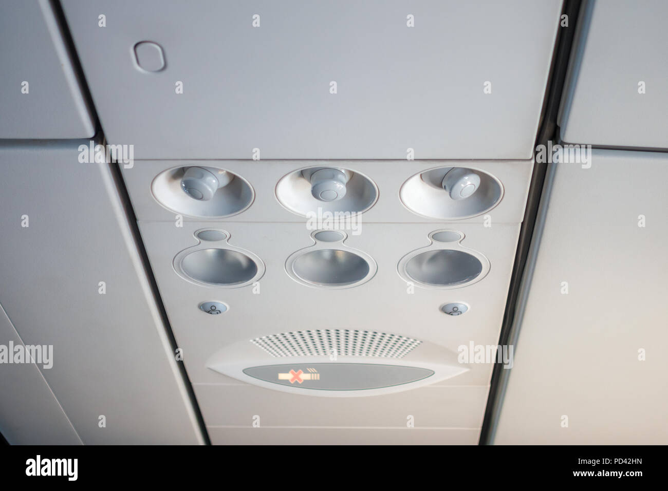Overhead console airplane interior hi-res stock photography and images ...