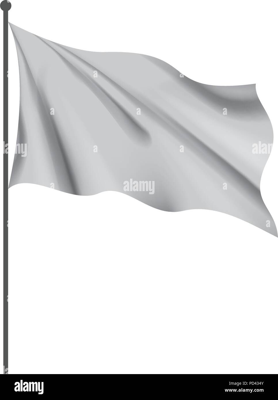 Waving the white flag on a white background Stock Vector Image & Art ...