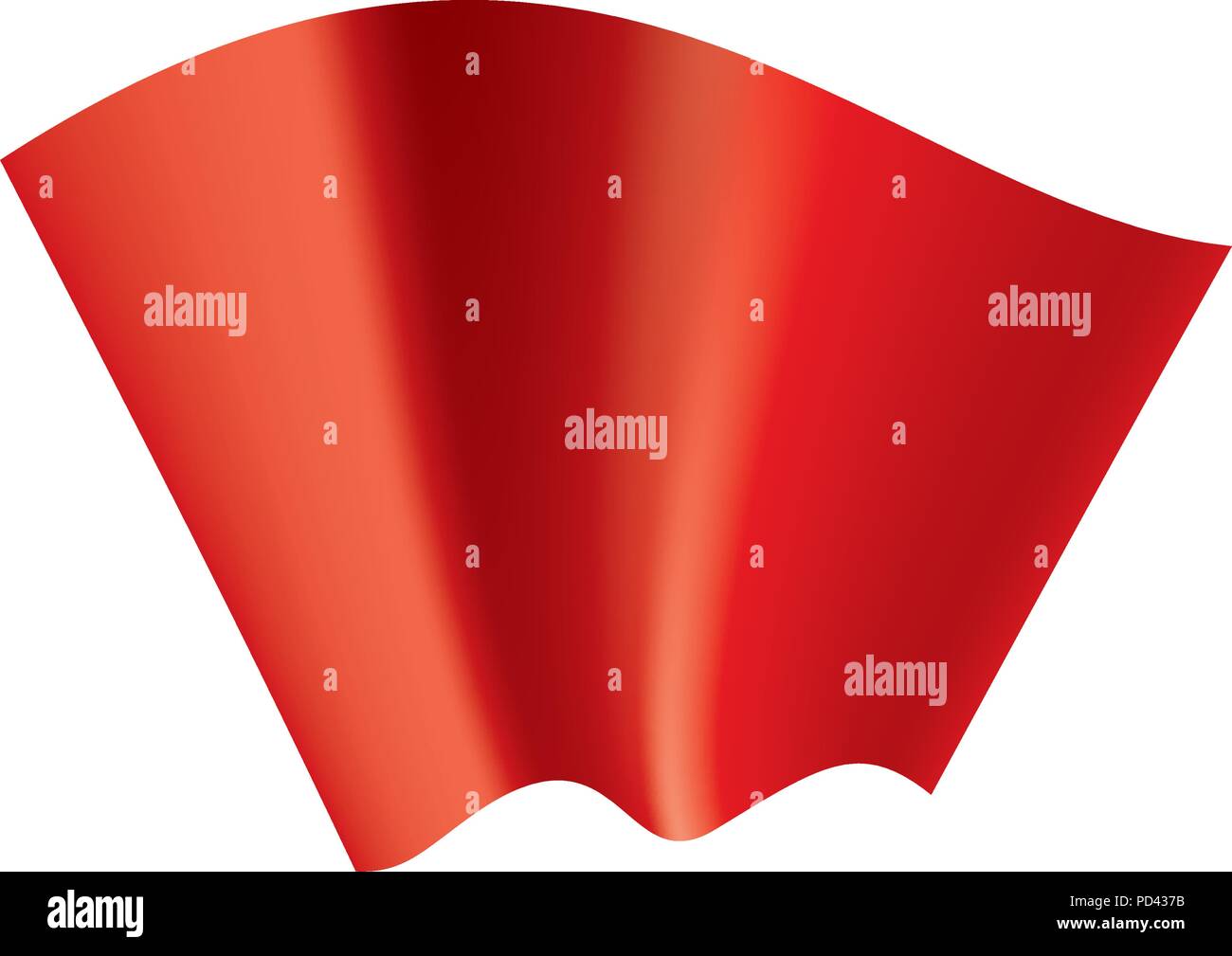 Waving the red flag on a white background Stock Vector Image & Art - Alamy