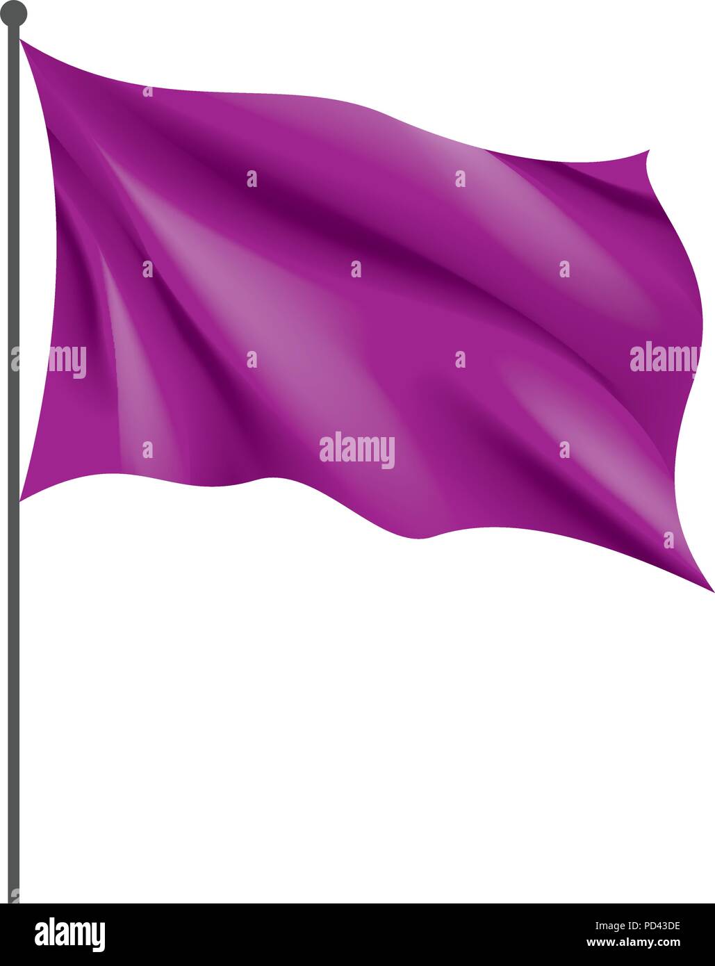 Waving the purple flag on a white background Stock Vector Image & Art ...