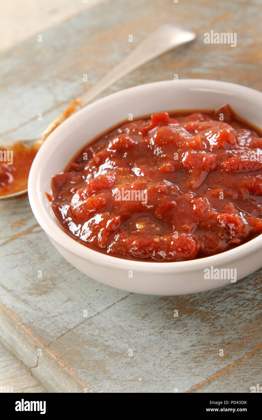 chutney pickle relish in dish Stock Photo - Alamy