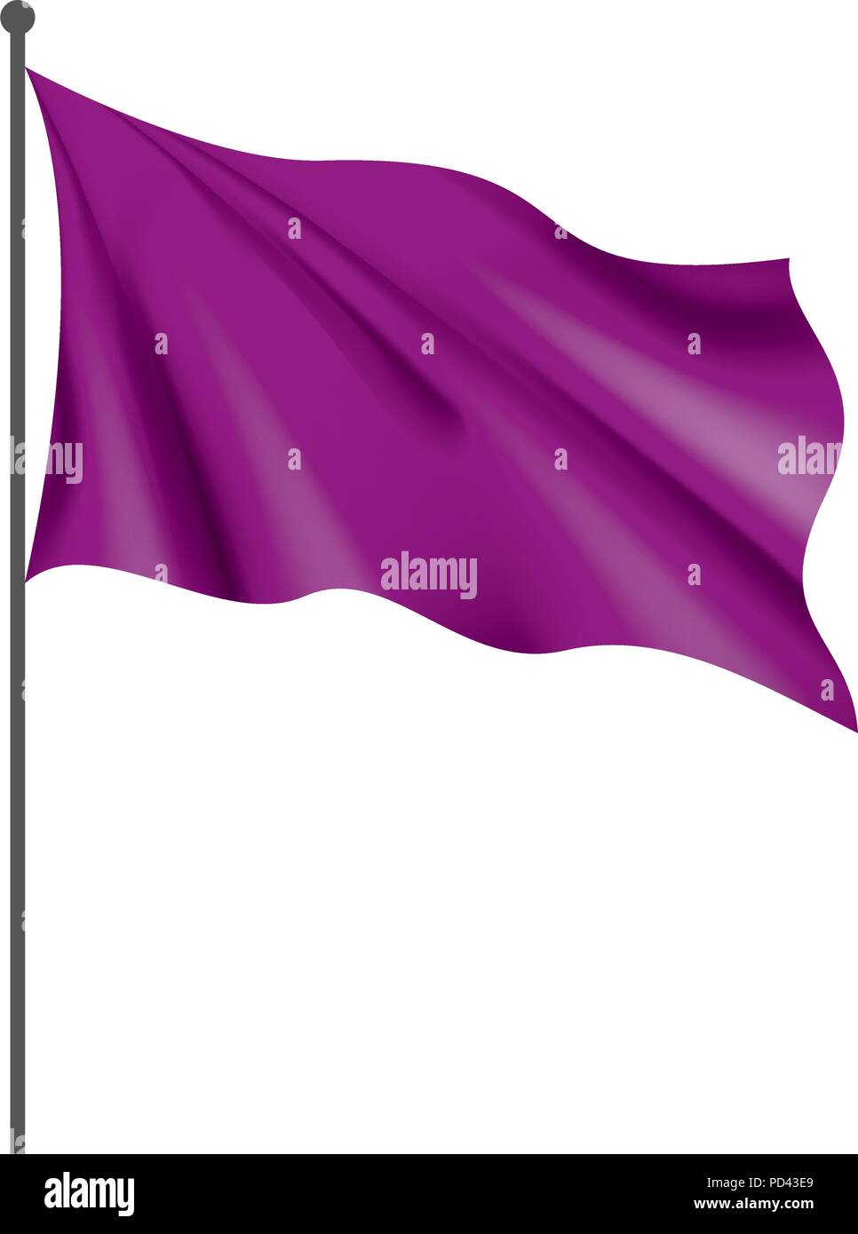 Waving the purple flag on a white background Stock Vector Image & Art ...