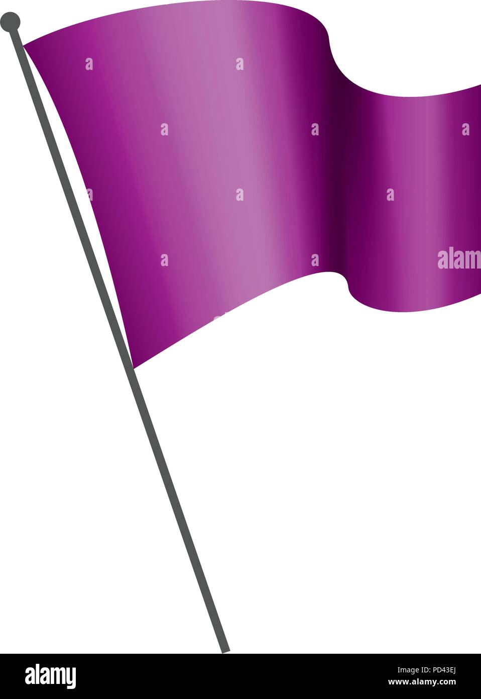 Waving the purple flag on a white background Stock Vector Image & Art ...
