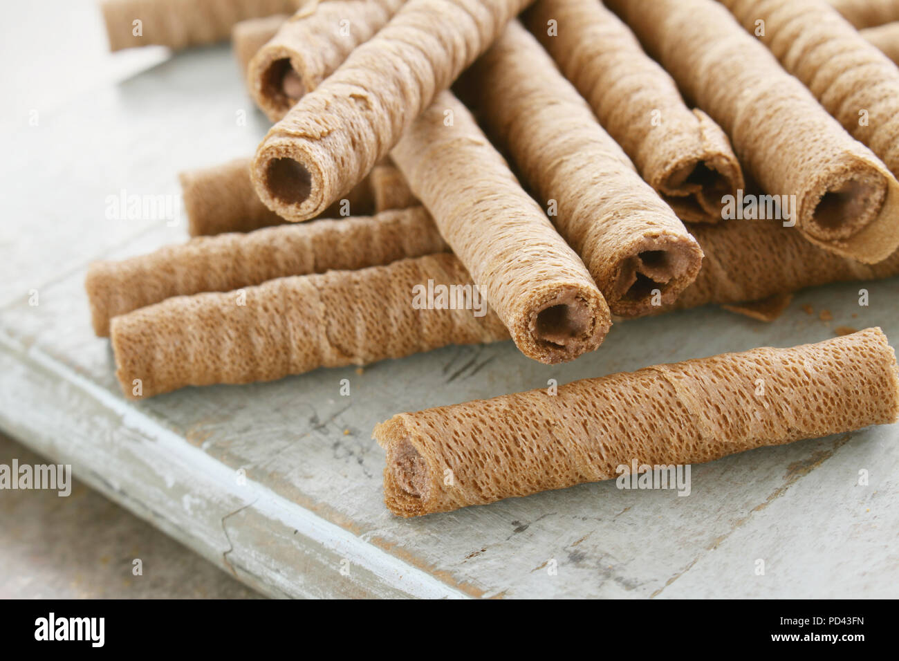 chocolate filled wafer biscuits Stock Photo - Alamy
