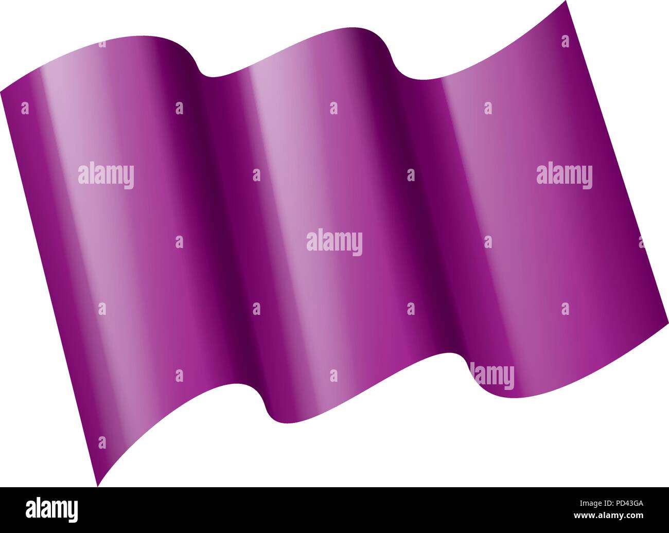 Waving the purple flag on a white background Stock Vector Image & Art ...
