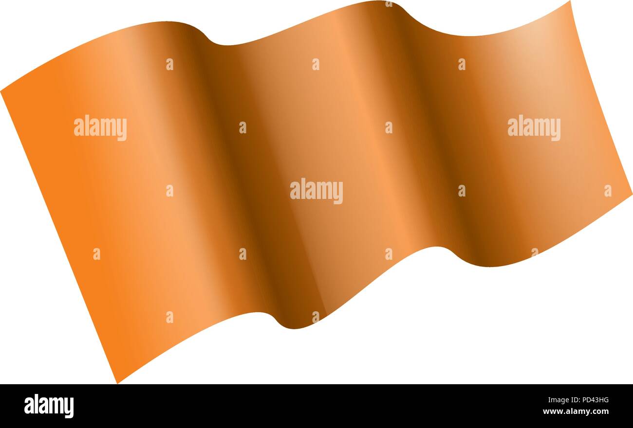 Waving the orange flag on a white background Stock Vector Image & Art ...
