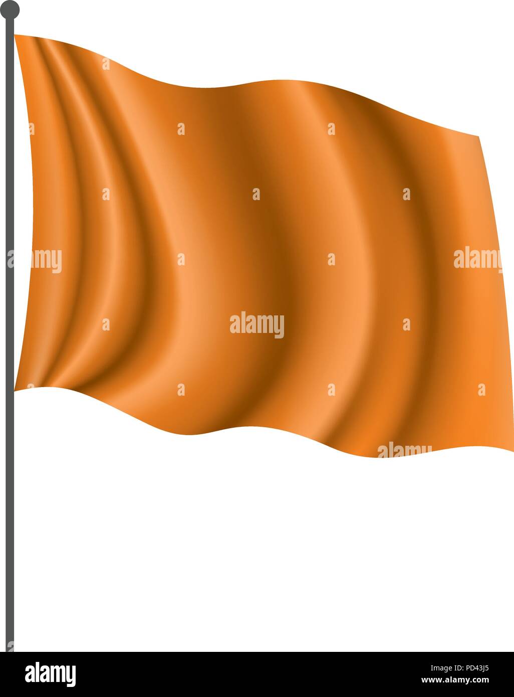 Waving the orange flag on a white background Stock Vector Image & Art ...