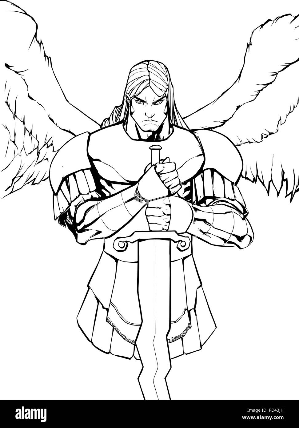 Saint michael the archangel Black and White Stock Photos & Images - Alamy