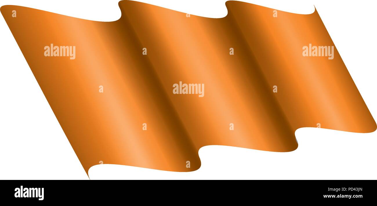 Waving the orange flag on a white background Stock Vector Image & Art ...