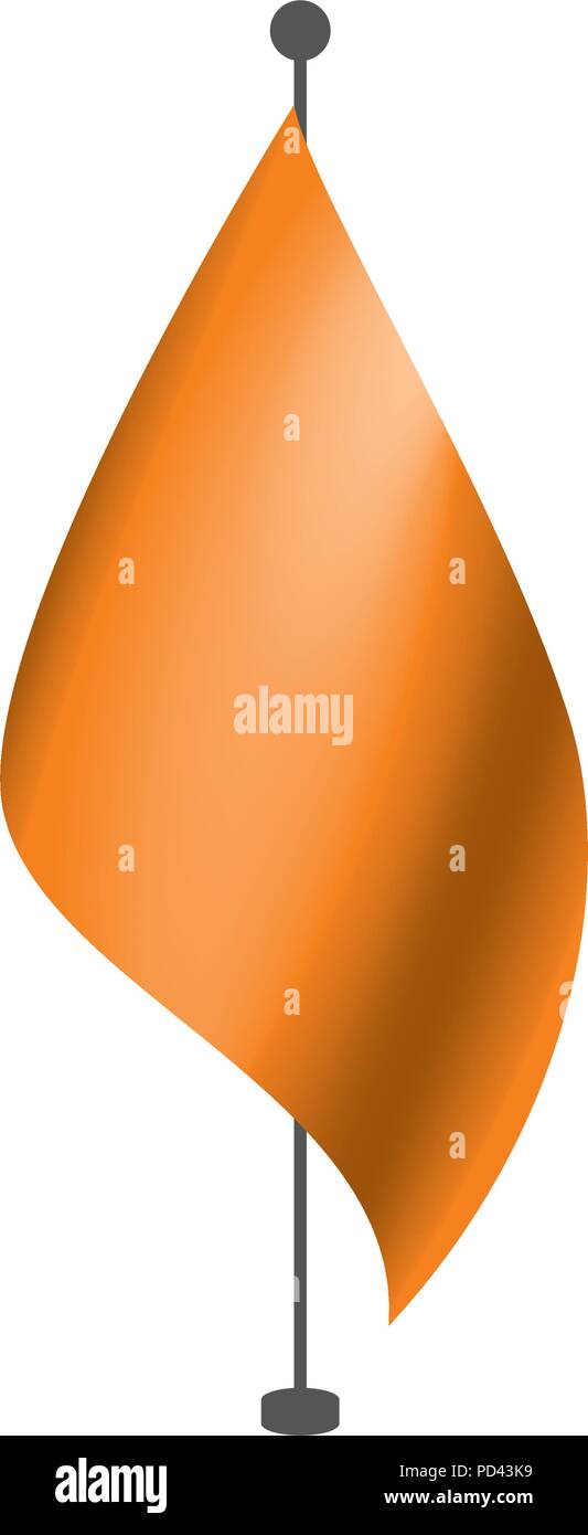 Waving the orange flag on a white background Stock Vector Image & Art ...
