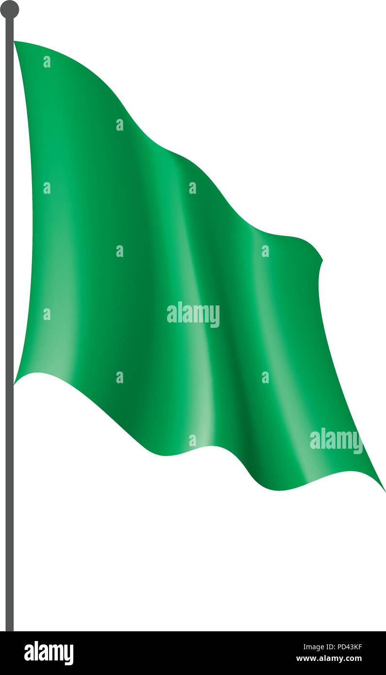 Waving the green flag on a white background Stock Vector Image & Art ...