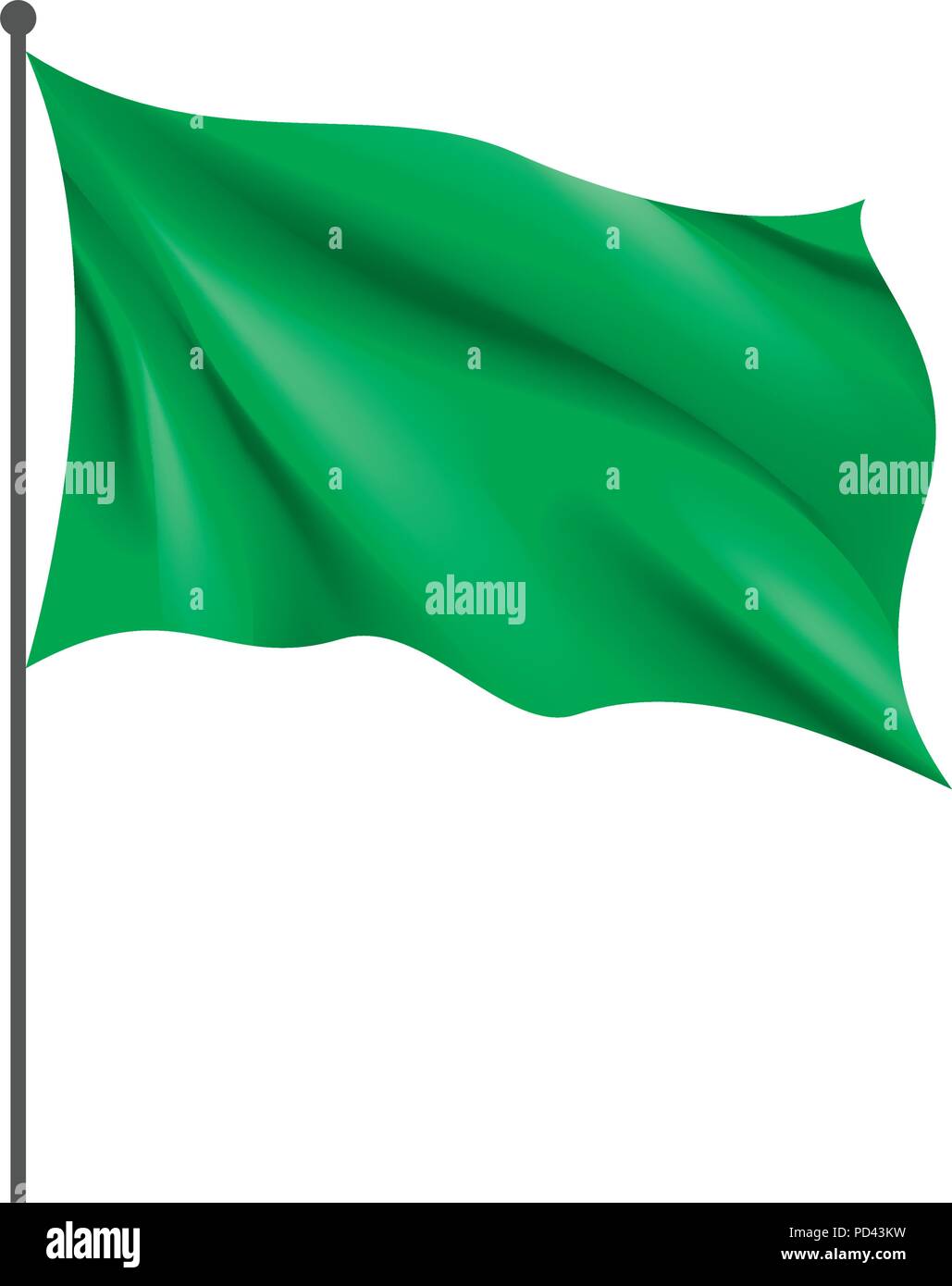 Waving the green flag on a white background Stock Vector Image & Art ...
