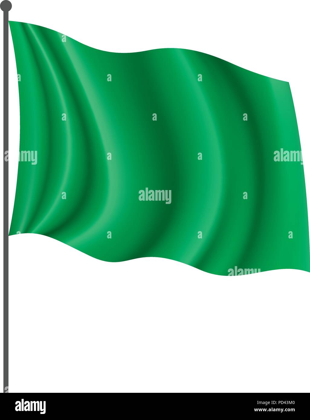 Waving the green flag on a white background Stock Vector Image & Art ...