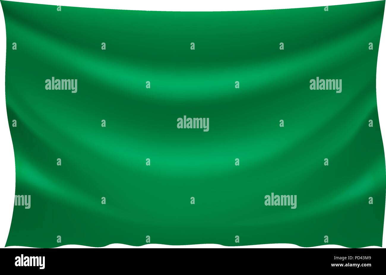 Waving the green flag on a white background Stock Vector Image & Art ...