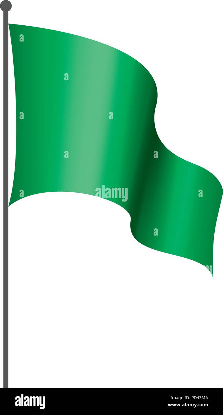 Waving the green flag on a white background Stock Vector Image & Art ...