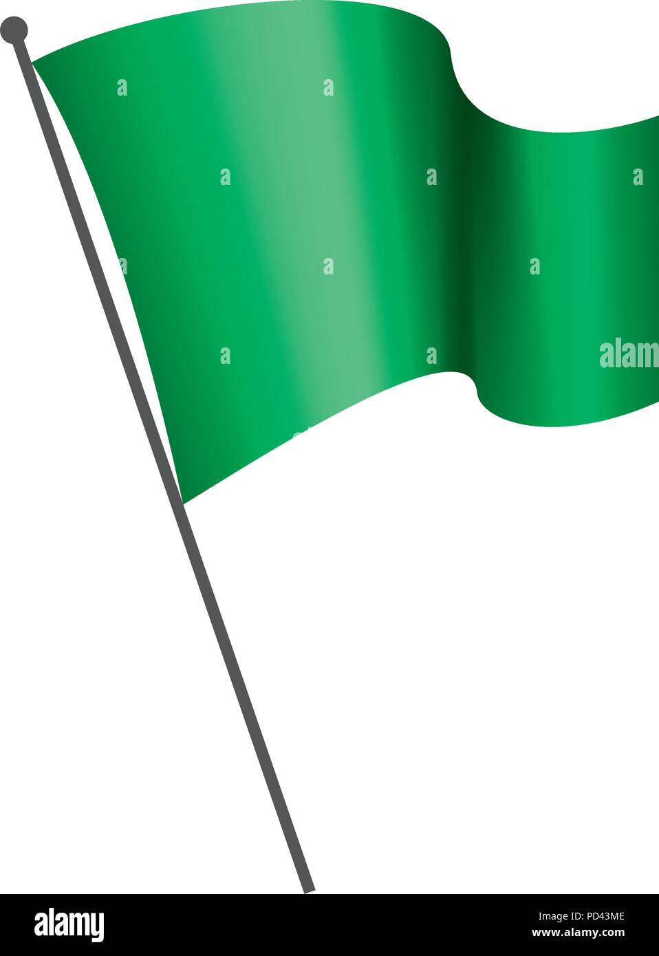 Waving the green flag on a white background Stock Vector Image & Art ...