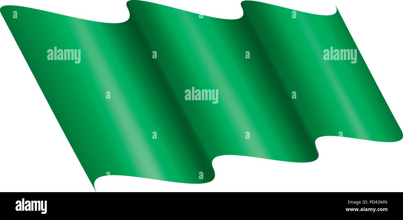 Waving the green flag on a white background Stock Vector Image & Art ...