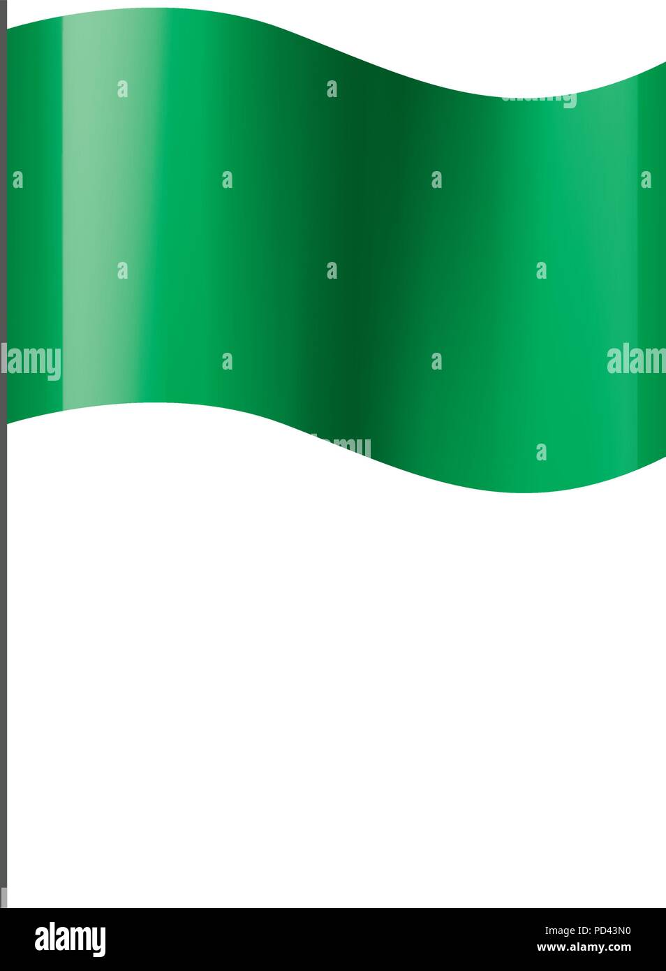 Waving the green flag on a white background Stock Vector Image & Art ...