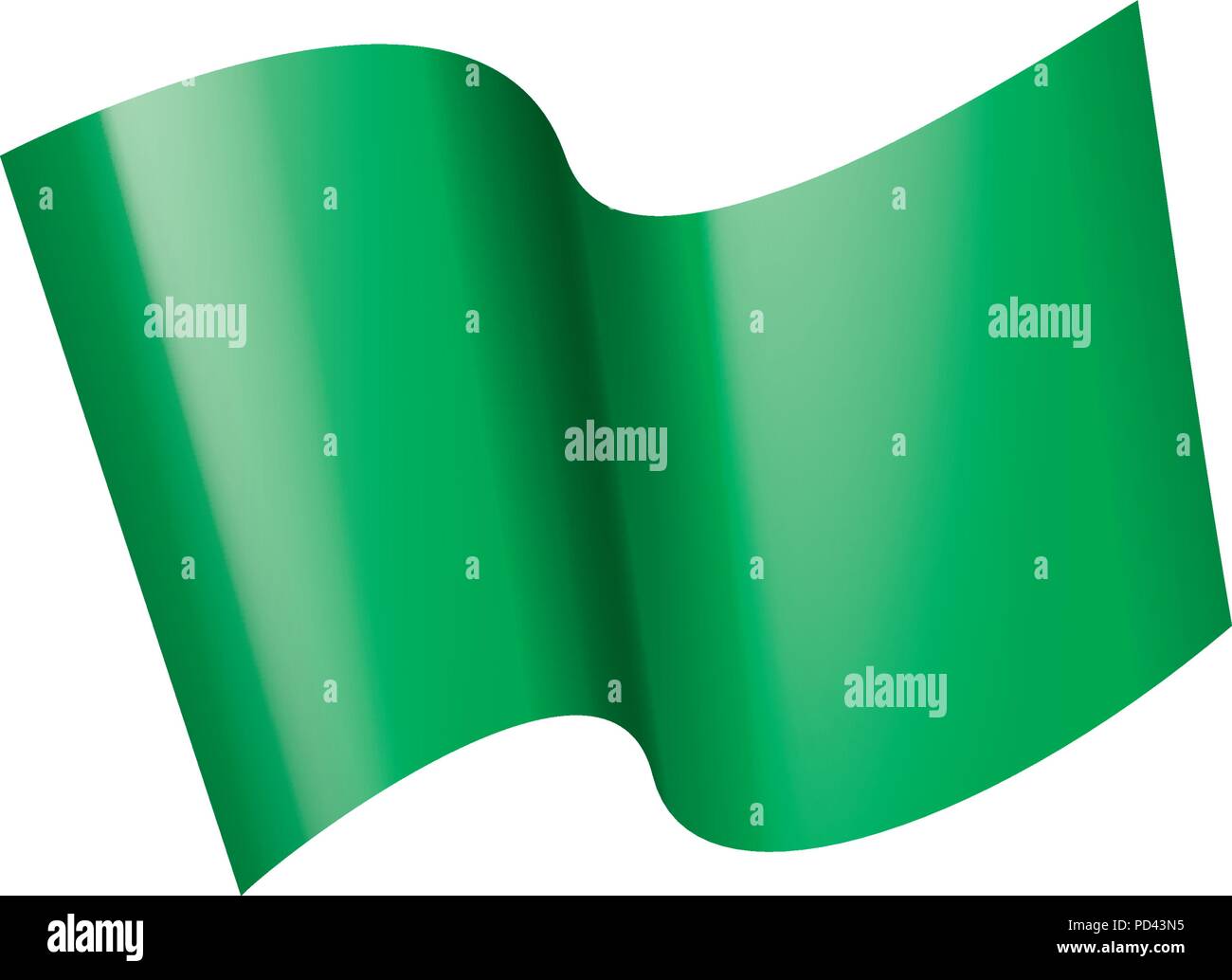 Waving the green flag on a white background Stock Vector Image & Art ...