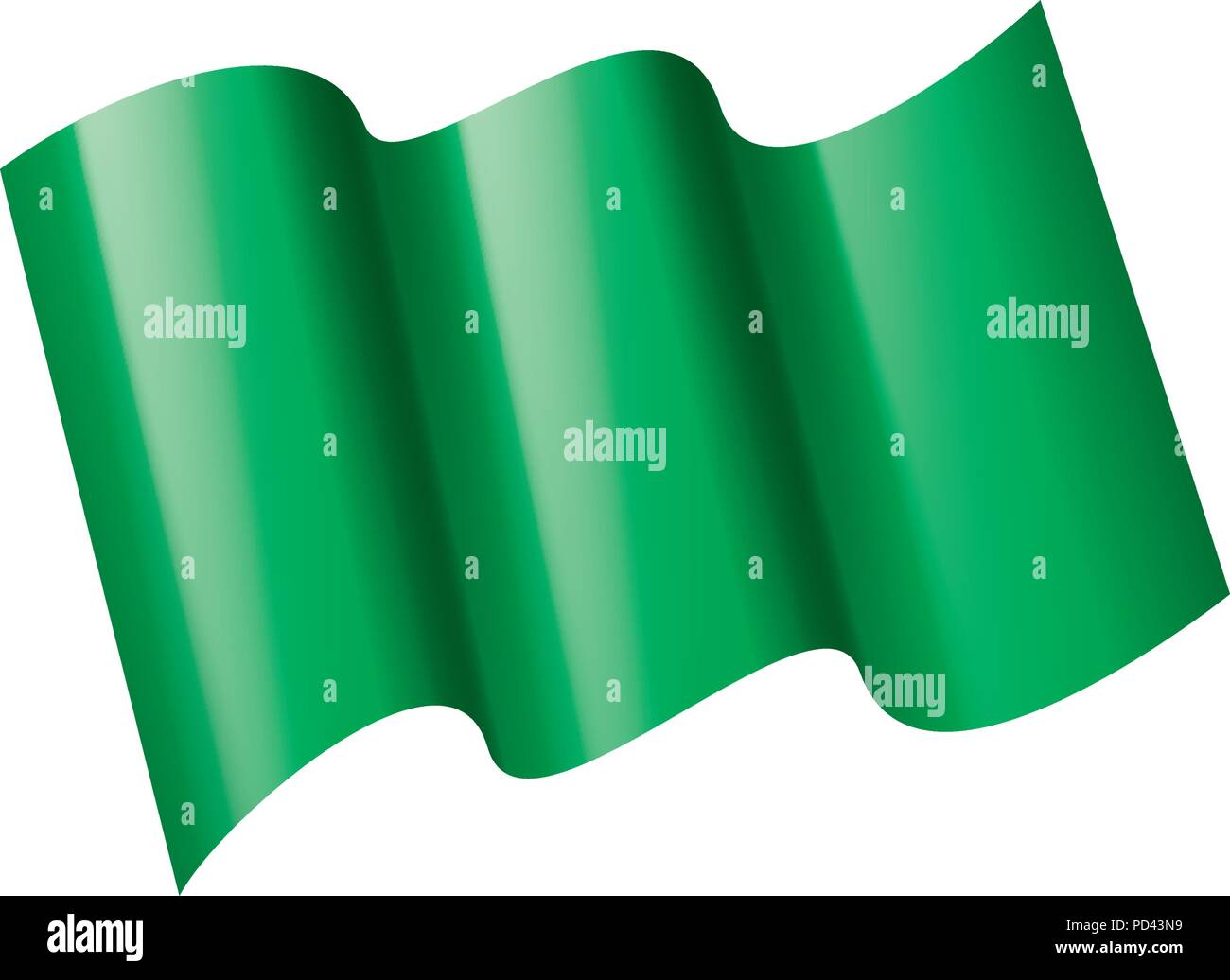 Waving the green flag on a white background Stock Vector Image & Art ...