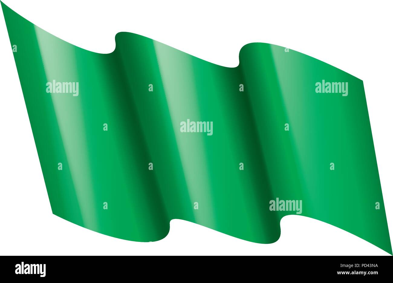 Waving the green flag on a white background Stock Vector Image & Art ...