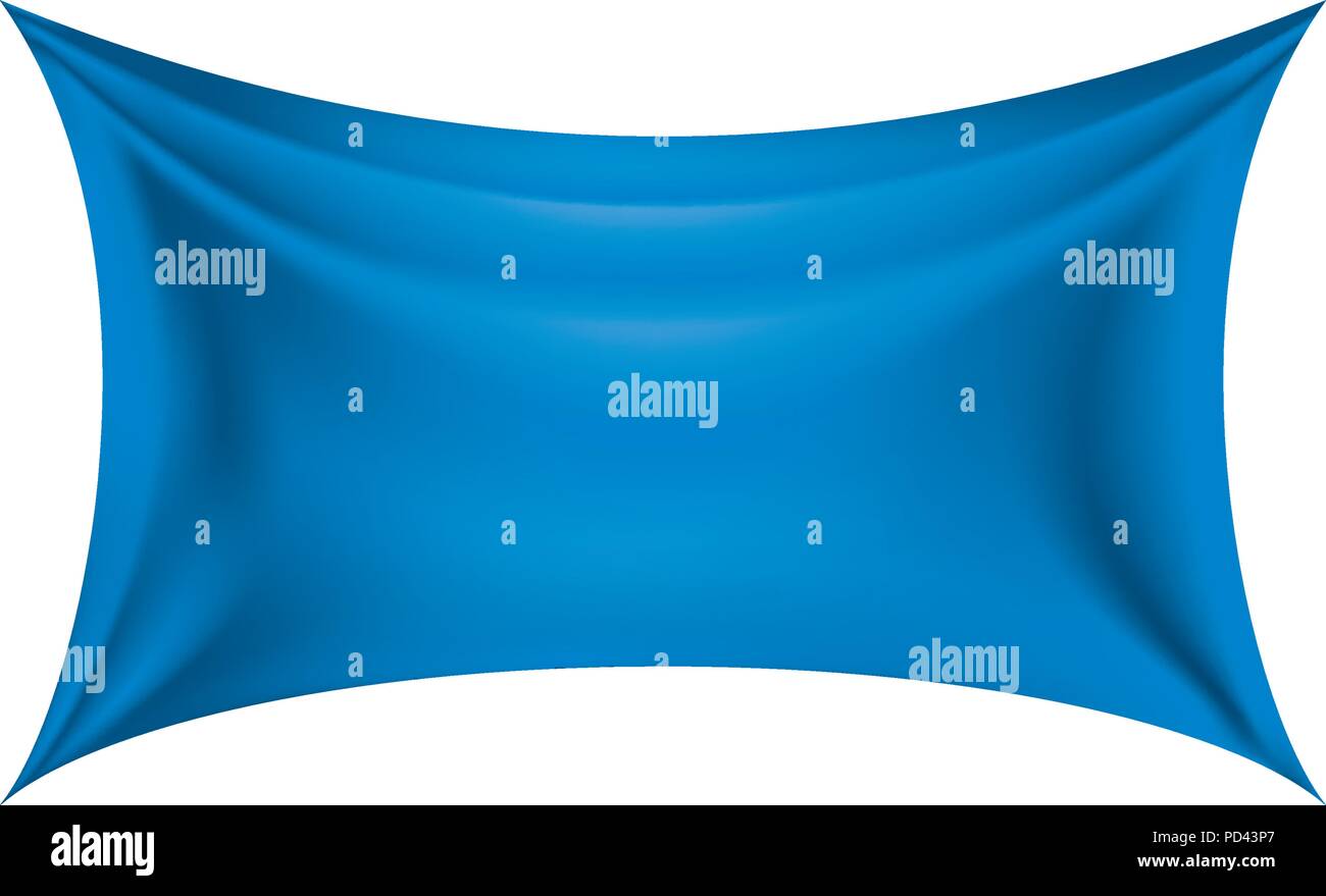 Waving the blue flag on a white background Stock Vector Image & Art - Alamy