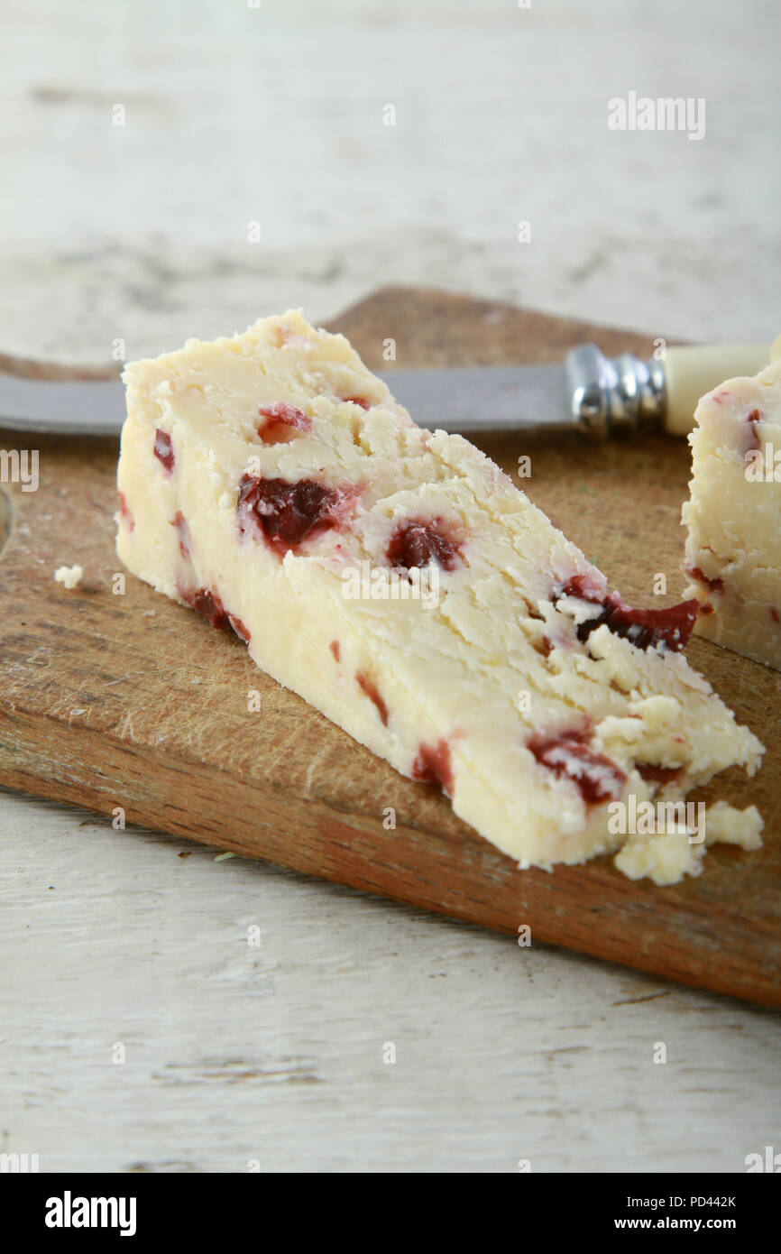 traditional wensleydale cheese Stock Photo - Alamy