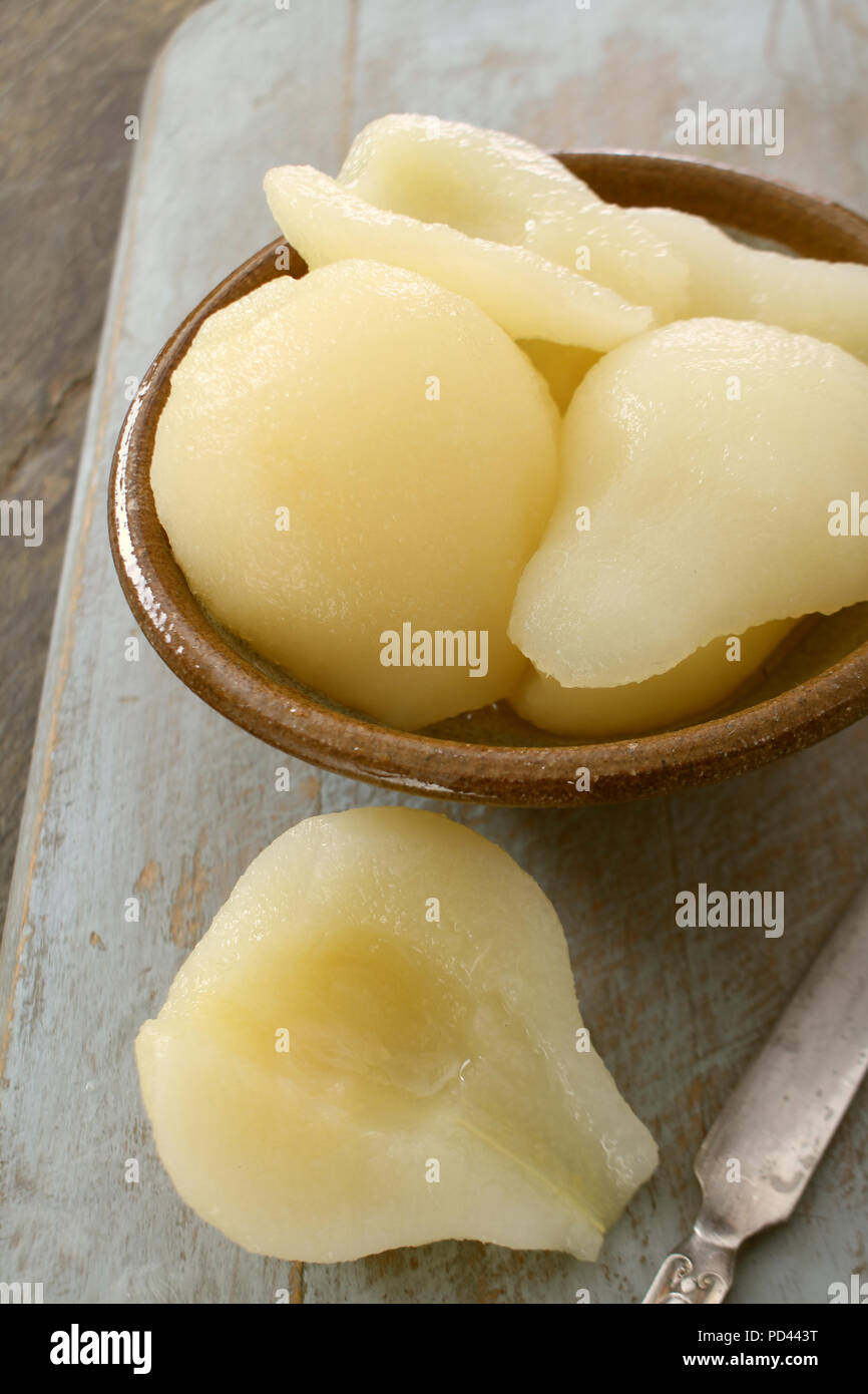 preparing peeled pears Stock Photo - Alamy