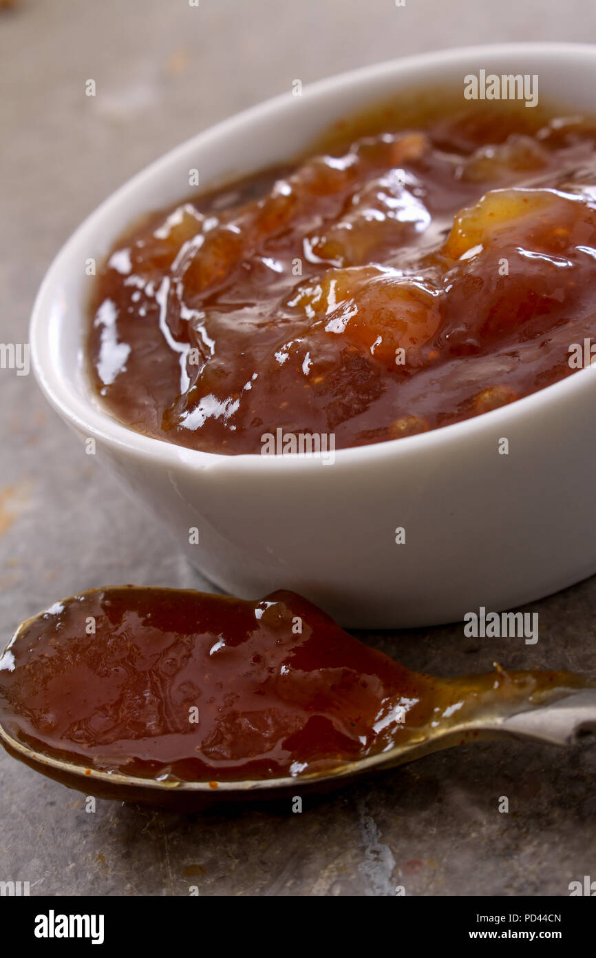 chutney pickle relish in dish Stock Photo - Alamy