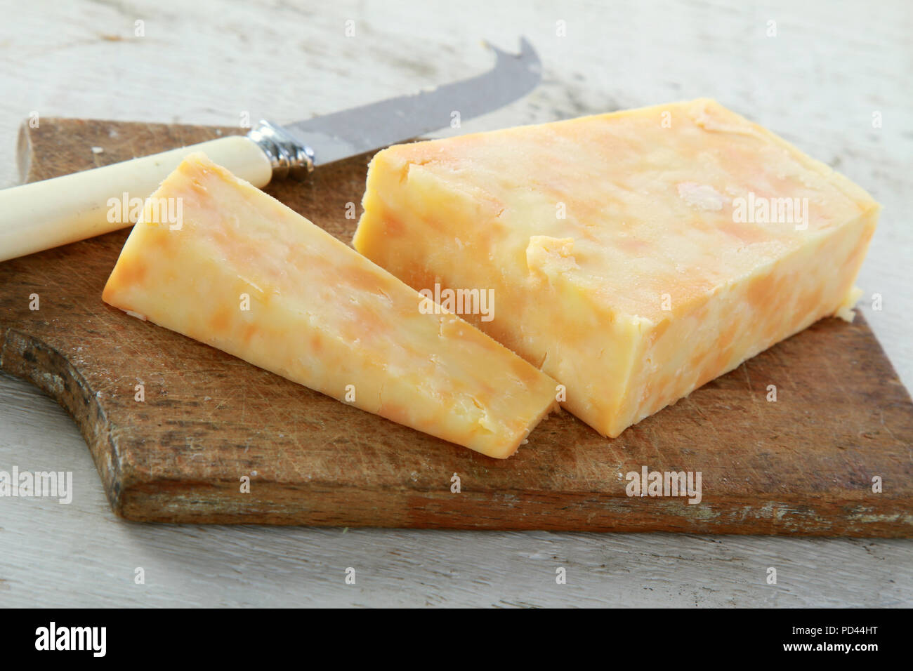 english blended cheddar cheese Stock Photo - Alamy