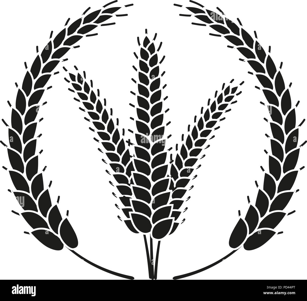 Wheat ear vector hi-res stock photography and images - Alamy