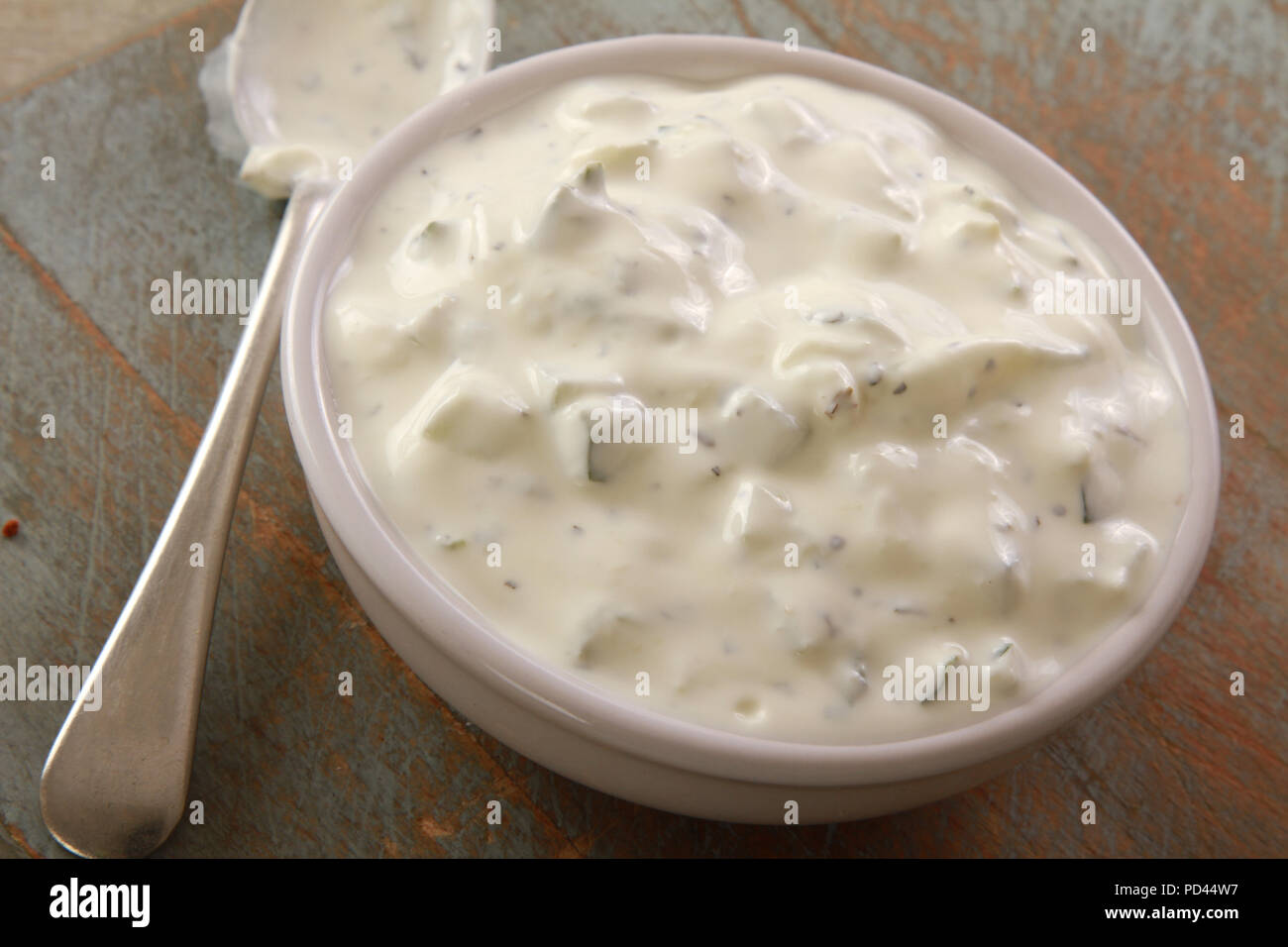 fresh Tzatziki dip Stock Photo - Alamy
