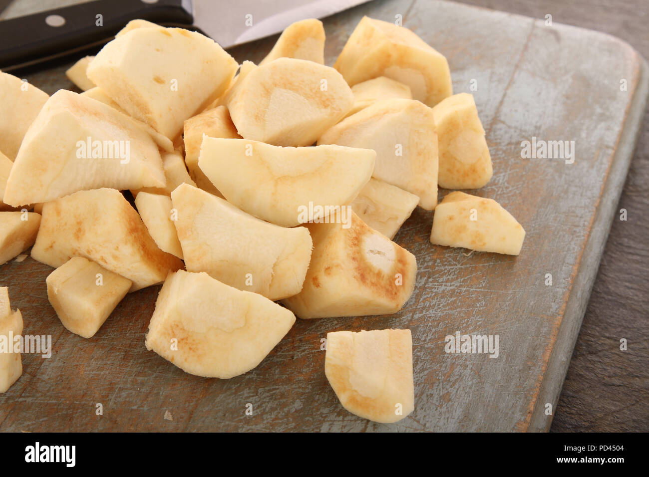 preparing fresh parsnips Stock Photo - Alamy
