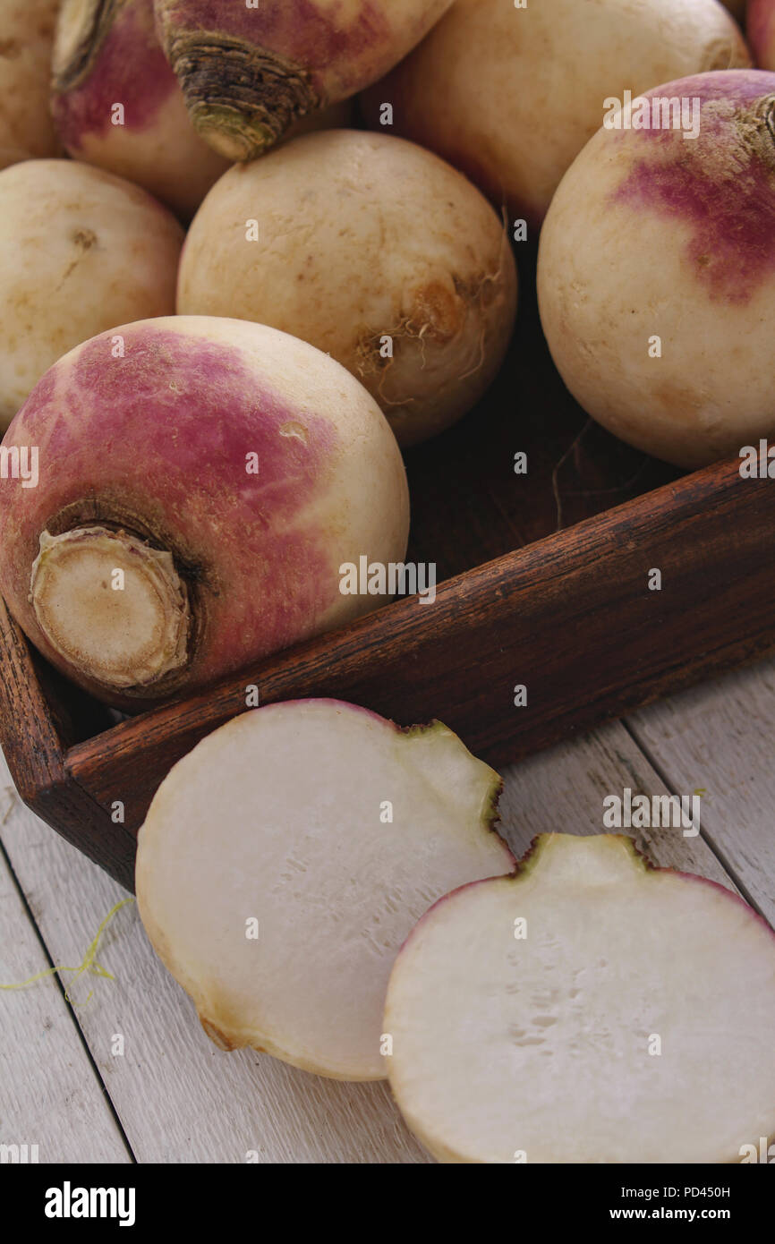 preparing fresh turnip Stock Photo - Alamy