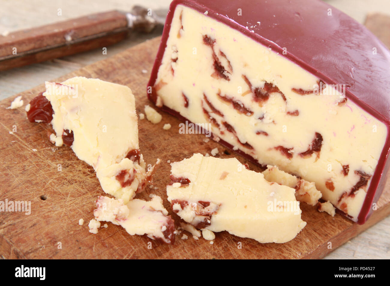 traditional wensleydale cheese Stock Photo - Alamy