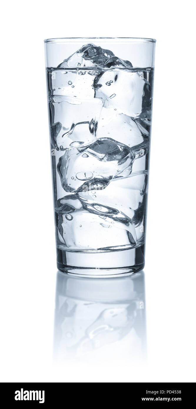 Glass of water and ice cubes Stock Photo - Alamy
