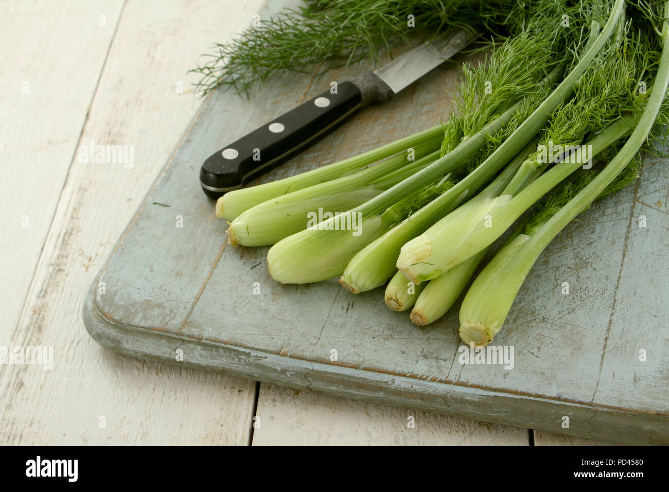 preparing baby fennel Stock Photo - Alamy