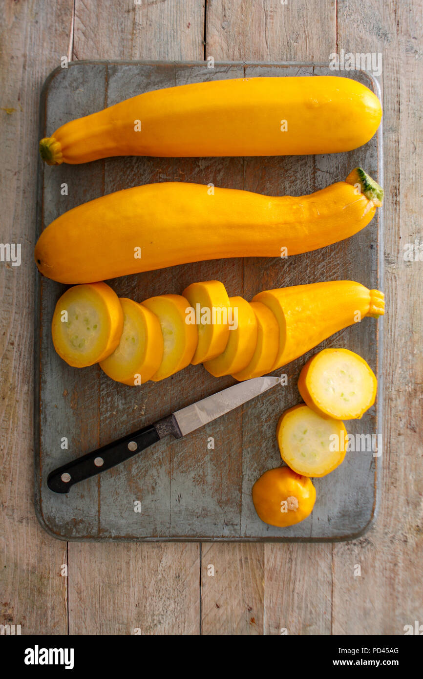 preparing fresh courgettes Stock Photo - Alamy