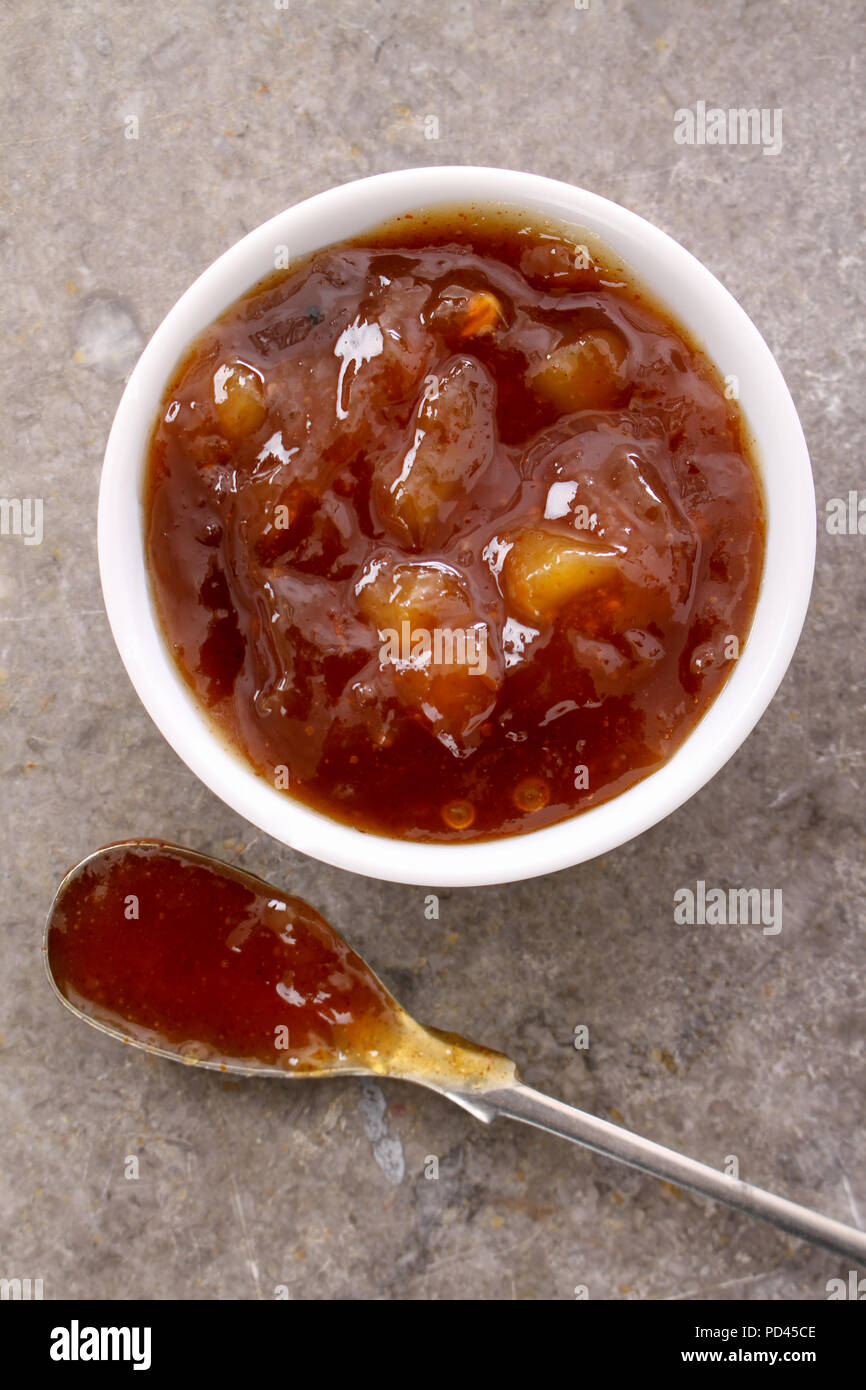 chutney pickle relish in dish Stock Photo - Alamy