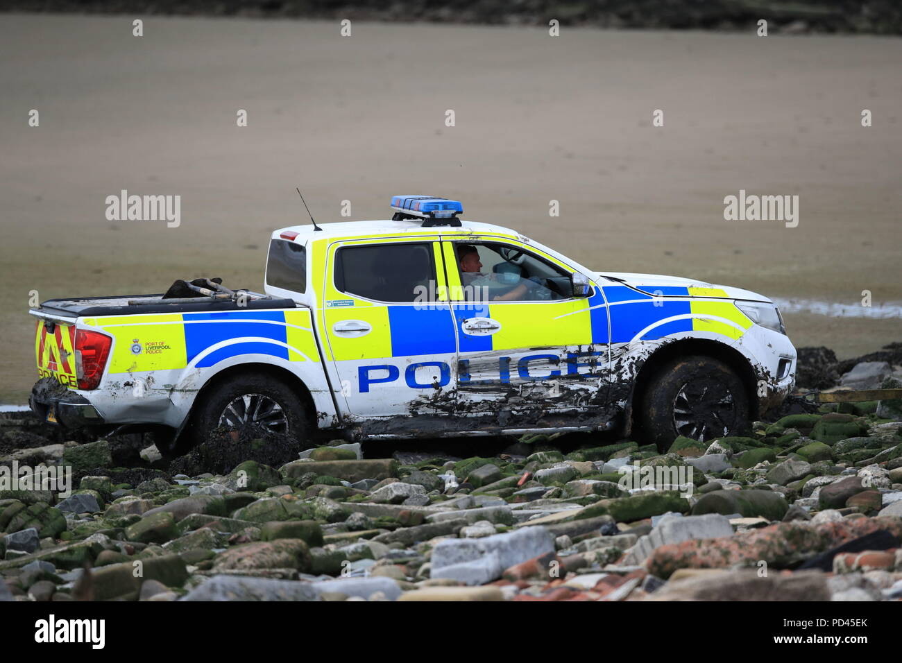 Police Car Stuck In Mud