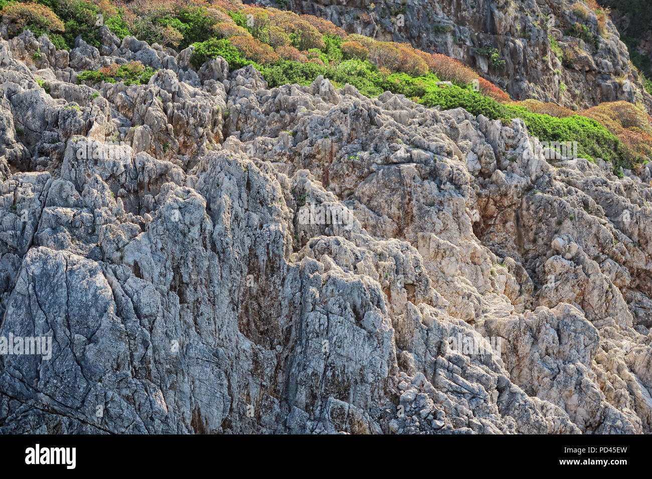rock formation at paradise beach of Liapades at Corfu Island (Greece ...