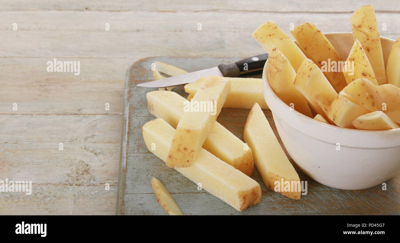Making chipped potatoes hi-res stock photography and images - Alamy