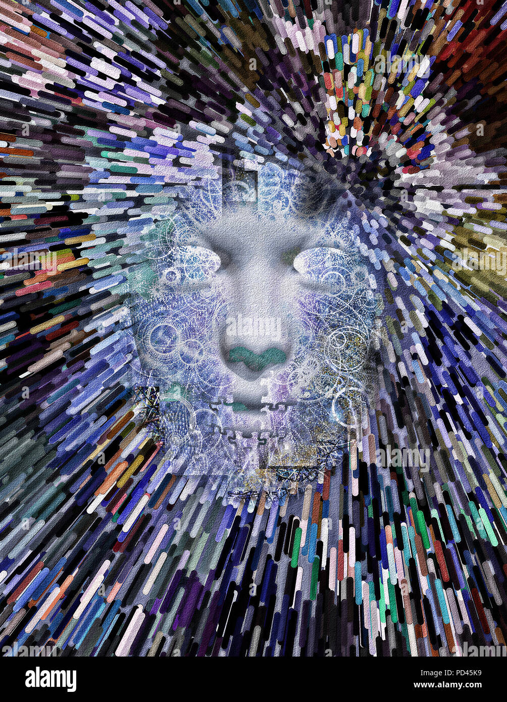Mythical Face Abstract Stock Photo - Alamy