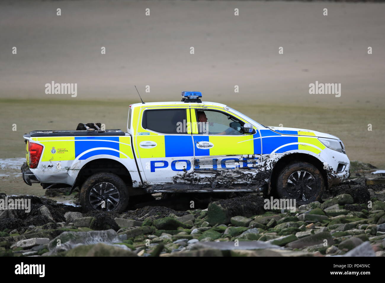 Police Car Stuck In Mud