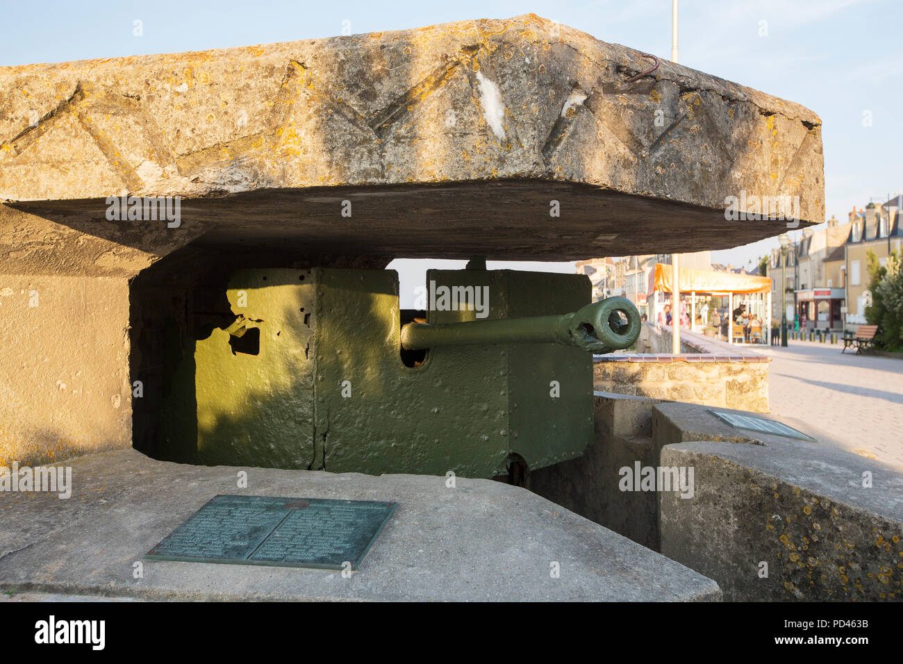 A German gun emplacement from D-Day on Juno Beach, Bernieres-sur Mer ...