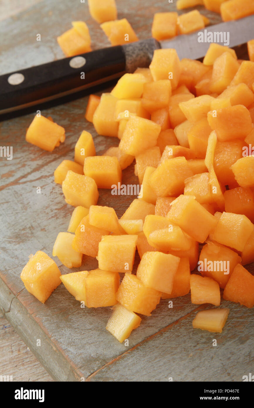 preparing fresh butternut Stock Photo - Alamy