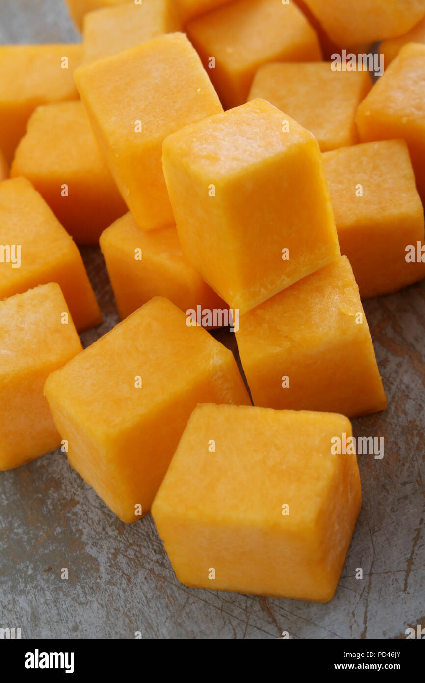 preparing fresh butternut Stock Photo - Alamy