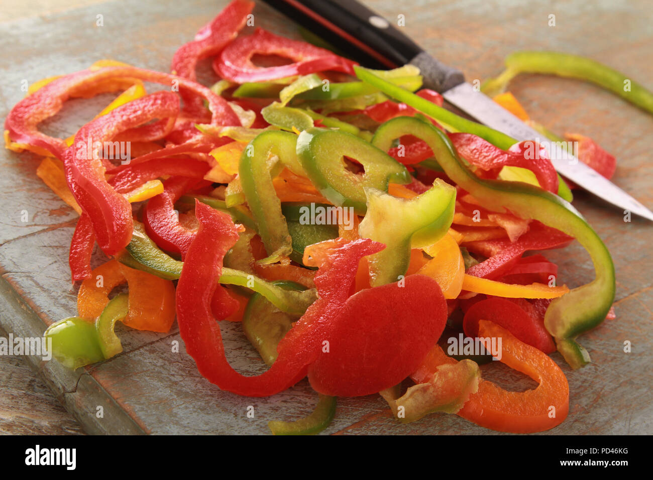 preparing fresh peppers Stock Photo - Alamy